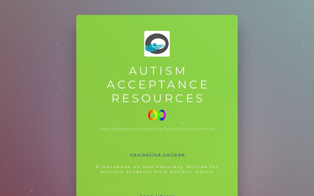 Autism Acceptance Resources